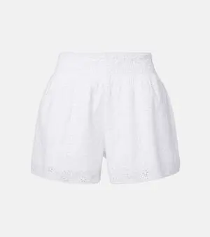 Velvet By Graham & Spencer Iris Eyelet Cotton Shorts - White
