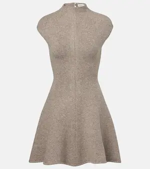 Magda Butrym Cashmere-blend Minidress - Beige