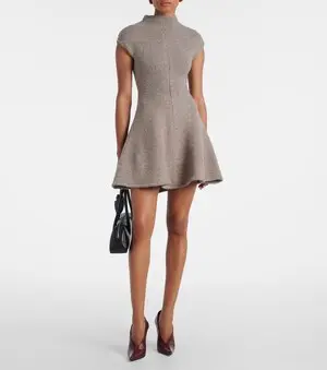 Magda Butrym Cashmere-blend Minidress - Beige