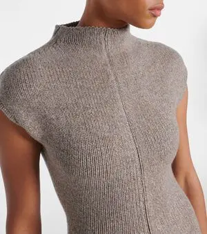 Magda Butrym Cashmere-blend Minidress - Beige