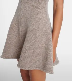 Magda Butrym Cashmere-blend Minidress - Beige