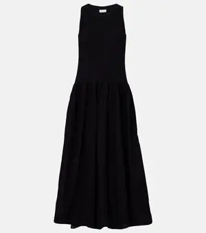 Velvet By Graham & Spencer Amelia Cotton-blend Maxi Dress - Black