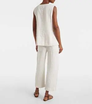 Velvet By Graham & Spencer Issa Linen Barrel-leg Pants