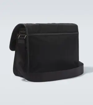 Prada Re-nylon Leather-trimmed Messenger Bag - Black