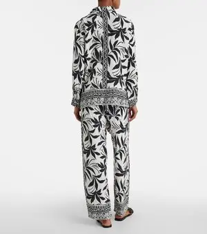Velvet By Graham & Spencer Claudia Printed Palazzo Pants - Black