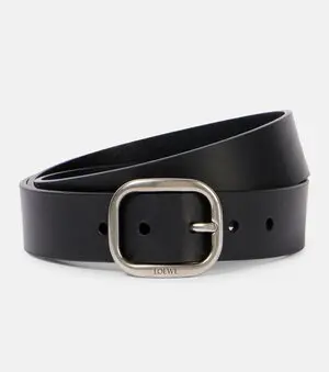 Loewe Loewe Leather Belt Black