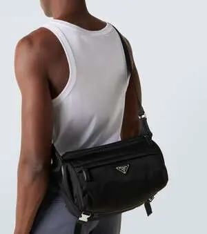 Prada Re-nylon And Leather-trimmed Shoulder Bag