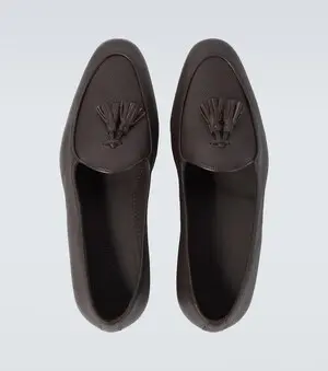 Manolo Blahnik Lennox Leather Loafers - Brown