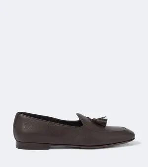 Manolo Blahnik Lennox Leather Loafers - Brown