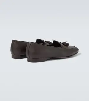 Manolo Blahnik Lennox Leather Loafers - Brown