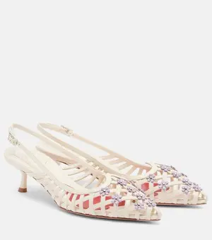 ROGER VIVIER I Love Leather Slingback Pumps - White
