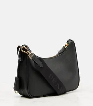 Prada Re-edition 2005 Leather Shoulder Bag - Black