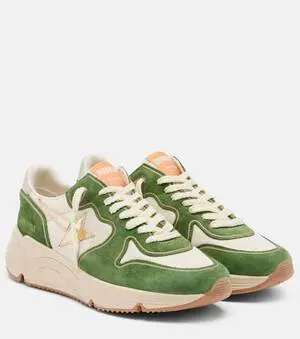 GOLDEN GOOSE Running Suede Sneakers - Green