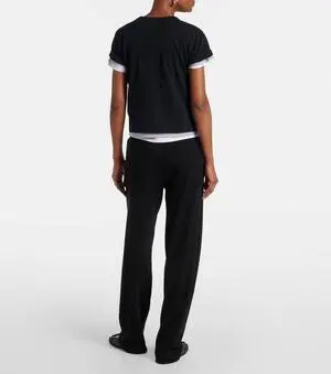 LESET Margo Set Of 3 Cotton Jersey T-shirts - Black