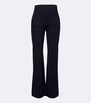Missoni Zigzag High-rise Flared Pants - Blue