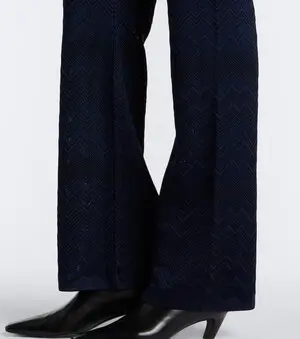 Missoni Zigzag High-rise Flared Pants - Blue