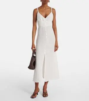Velvet By Graham & Spencer Janet Linen Midi Dress