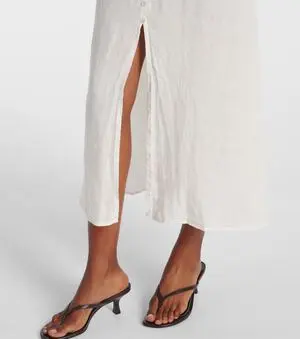 Velvet By Graham & Spencer Janet Linen Midi Dress
