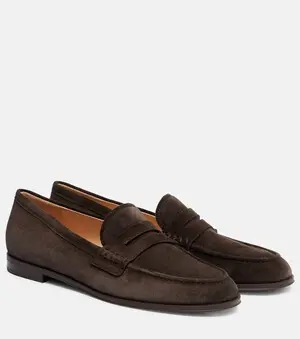 GIANVITO ROSSI Georgie Suede Driving Shoes - Brown