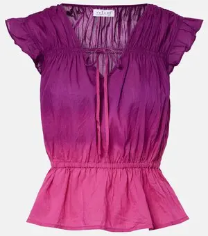 Velvet By Graham & Spencer Kaia Gathered Top - Pink