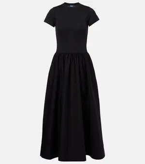 Polo Ralph Lauren Cotton Jersey Midi Dress - Black
