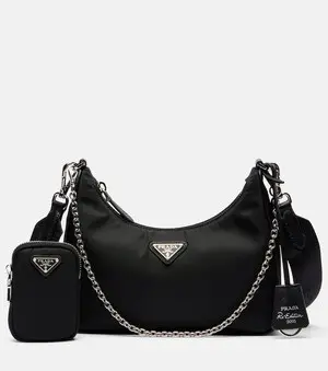 Prada Re-edition 2005 Nylon Shoulder Bag - Black