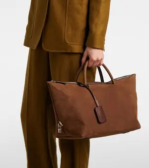 Max Mara Holdall Medium Leather Shoulder Bag - Brown