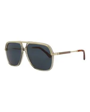 Gucci Aviator Sunglasses - Brown/gold/blue (gg0200s