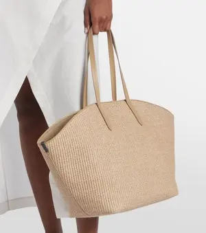 Brunello Cucinelli Monili Raffia-effect Basket Bag