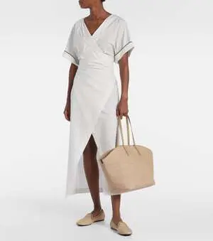 Brunello Cucinelli Monili Raffia-effect Basket Bag