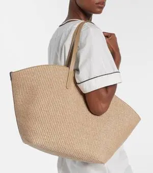 Brunello Cucinelli Monili Raffia-effect Basket Bag