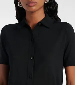 Max Mara Romania Virgin Wool Shirt - Black