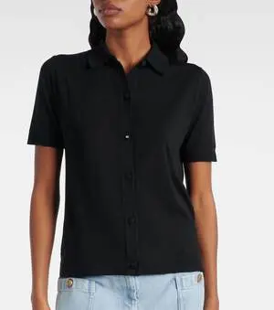 Max Mara Romania Virgin Wool Shirt - Black