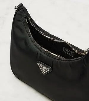 Prada Re-edition 2005 Nylon Shoulder Bag - Black