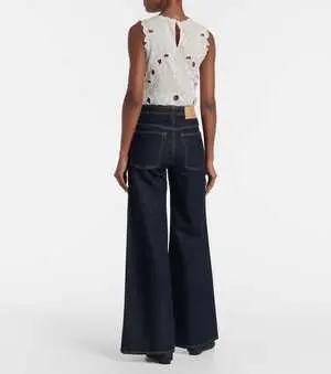 Ulla Johnson Bianca High-rise Wide-leg Jeans