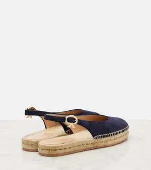 GIANVITO ROSSI Paz Suede Slingback Espadrilles - Blue