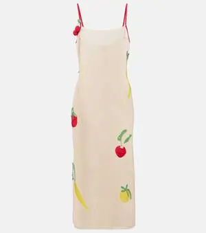 Staud Adeline Crochet Cotton Beach Dress - Multicoloured