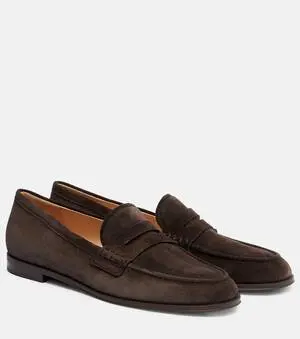 GIANVITO ROSSI Georgie Suede Loafers - Brown