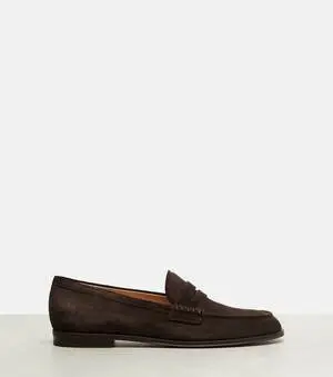 GIANVITO ROSSI Georgie Suede Loafers - Brown