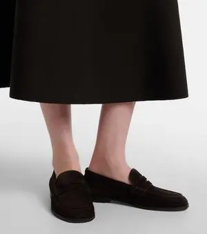 GIANVITO ROSSI Georgie Suede Loafers - Brown
