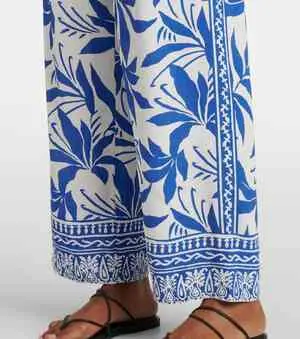 Velvet By Graham & Spencer Claudia Printed Palazzo Pants - Blue