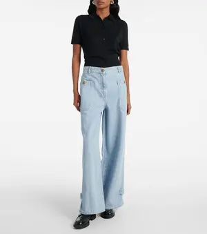 Max Mara Pugnale High-rise Wide-leg Jeans