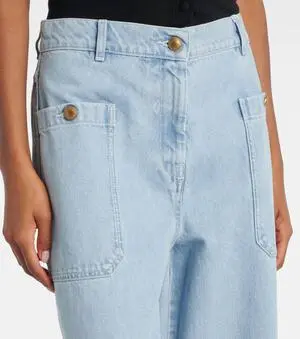 Max Mara Pugnale High-rise Wide-leg Jeans