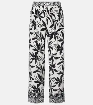 Velvet By Graham & Spencer Claudia Printed Palazzo Pants - Black