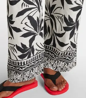 Velvet By Graham & Spencer Claudia Printed Palazzo Pants - Black