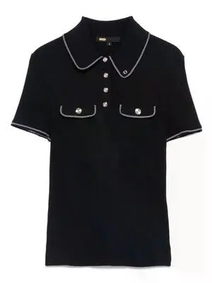 Maje Contrast-trim Polo Shirt