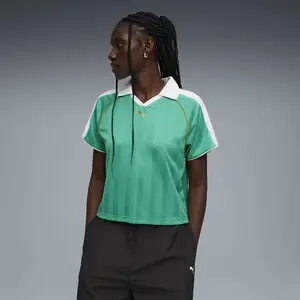 Puma Striped Performance Tops For Women