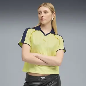 Puma Striped Performance Tops For Women