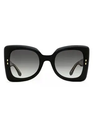 Isabel Marant Butterfly Frame Sunglasses With Gradient Lenses - Black