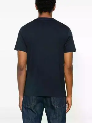 Sandro Leather Logo T-shirt - Blue